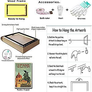 KEJPU Canvas Wall Art Modern Art Print Invictus Poem Print By William Ernest Henley,Invictus I Am The Master Of My Fate Painting Artwork Wall Decor For Home Office Wooden Frame Ready To Hang 8"X12"