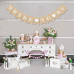 Uniwish Bride to Be Banner for Bridal Shower Engagement Bachelorette Party Decorations Garland Wedding Photo Prop