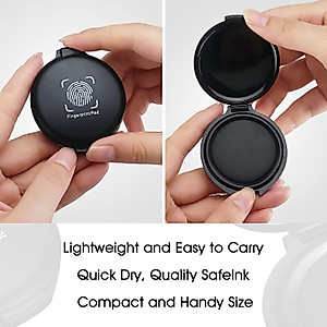 1 Pack Thumbprint Fingerprint Ink Pad for Notary Supplies Identification Security ID Fingerprint Cards Law Enforcement Fingerprint Black Stamp Ink pad