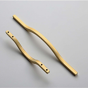 Gold Cabinet Knobs, Brass Double Hole Extended Handle, for Kitchen Cupboard Doors, Closet, Dresser Drawer (Color : C)