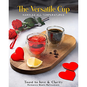 Kitchables Espresso Cups Set of 2, 2.7oz - Durable Double Walled Espresso Shot Glass - Expresso Shots Cup Compatible with Nespresso Machines - Demitasse Cups - Tasas De Café Expreso