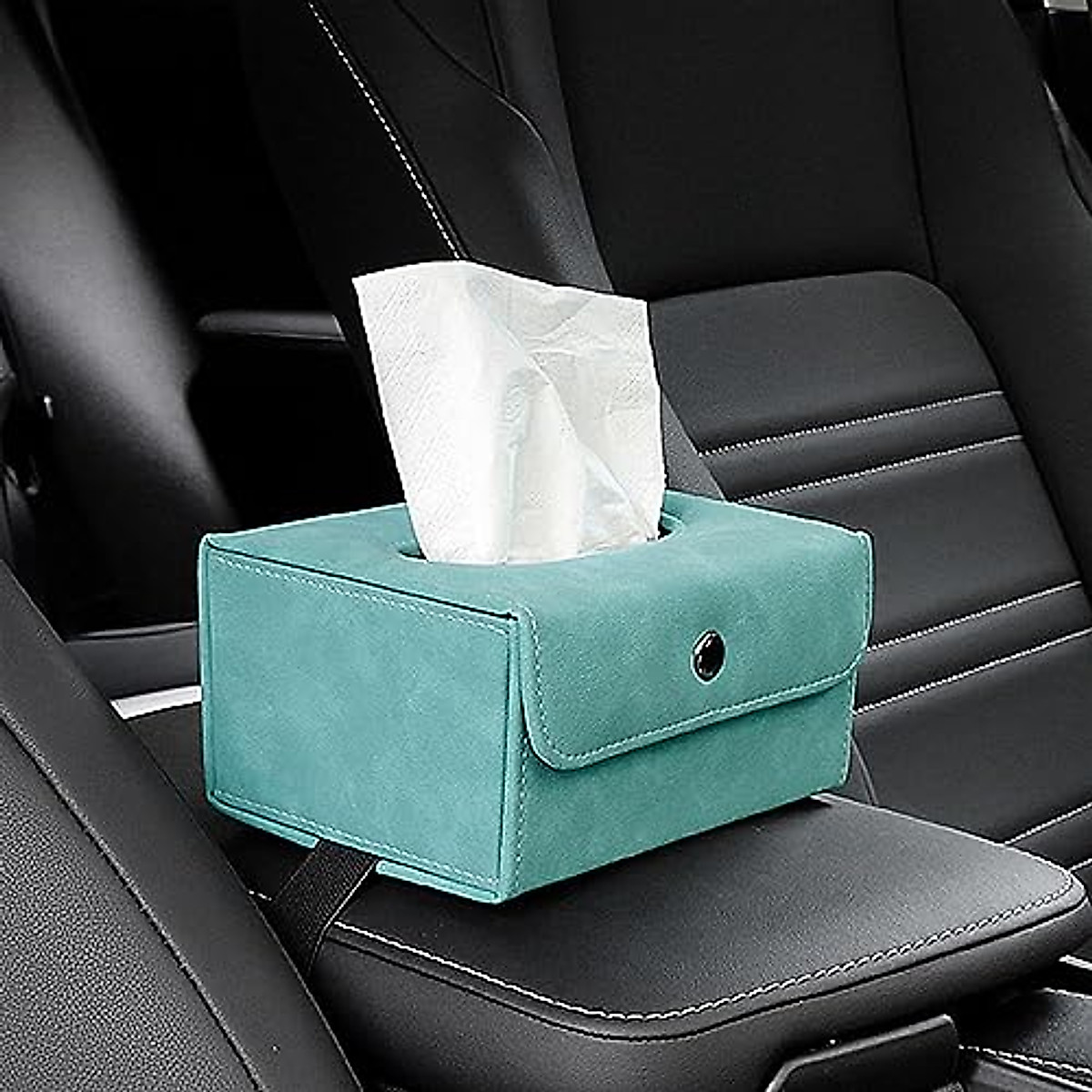 NOTRYA Tissue Box, Car Tissue Box, Suspended Car Seat Backrest Tissue Box (Color : Brown)