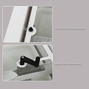 caqeg 14" RV Roof Vent for Camper Trailer Universal White Lid Roof Vent with 12V RV Vent Fan 6" Blades White lid Inner for Garnish Ring