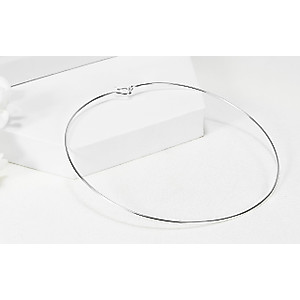 AeraVida Must Have Slim Wire Hook Sterling Silver 16inch Choker Necklace | 16 inch