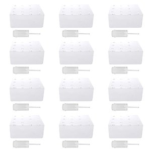 DOITOOL 1 Set 12 Hole Push Pop Cake Stand and Clear Push- up Cake Pop Shooter Plastic Containers for Wedding Baby Shower Birthday Parties