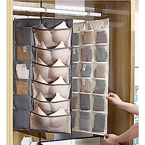 GUAGLL Household Wardrobe Storage Bag for Bra Panties Socks Non-Woven Storage Wall Hanging Bag