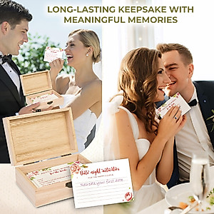 STOFINITY Advice for The Bride Cards - 50 Pcs Wedding Advice Cards for Bridal Shower Decorations, Marriage Advice and Wishes Cards Box for Wedding Shower Decor