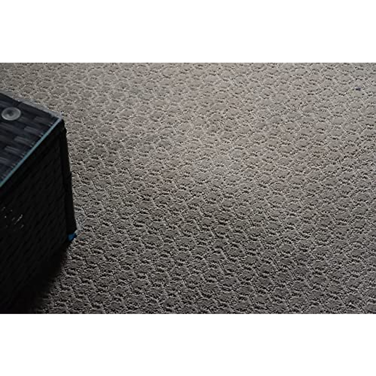 Furnish my Place Abstract Contemporary Geometrical Honeycomb Textured Modern Plush Two Tone High Low Pattern Rug, Round Rug, Pet-Friendly Carpet, Abstract Rug, Made in USA - Valid Brown, 2' Round