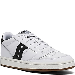 Saucony unisex adult Jazz Court Sneaker, White/Black, 8 Women Men US