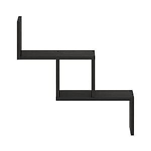 Furinno Rossi Wall Mount Floating Ladder Shelf, Espresso