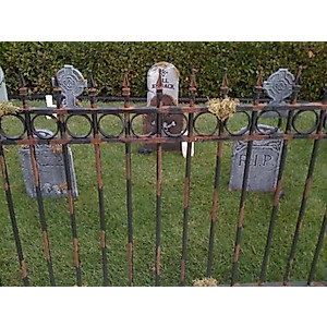 Retrospec Creations 25 Each for 5/8” Black Plastic Finial Tops for Iron Picket Fence 4-Sided Spire – #1-58