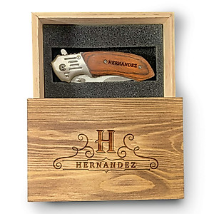 Krezy Case Personalized Pocket Knife, Pocket Knife With Engraved Wooden Box, Groomsmen Knife, Personalized Pocket Knife With Box, Hunting Knife For Men