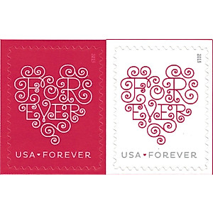 Forever Hearts Sheet of Twenty Forever Stamps - Great For Weddings Scott 4955 By USPS