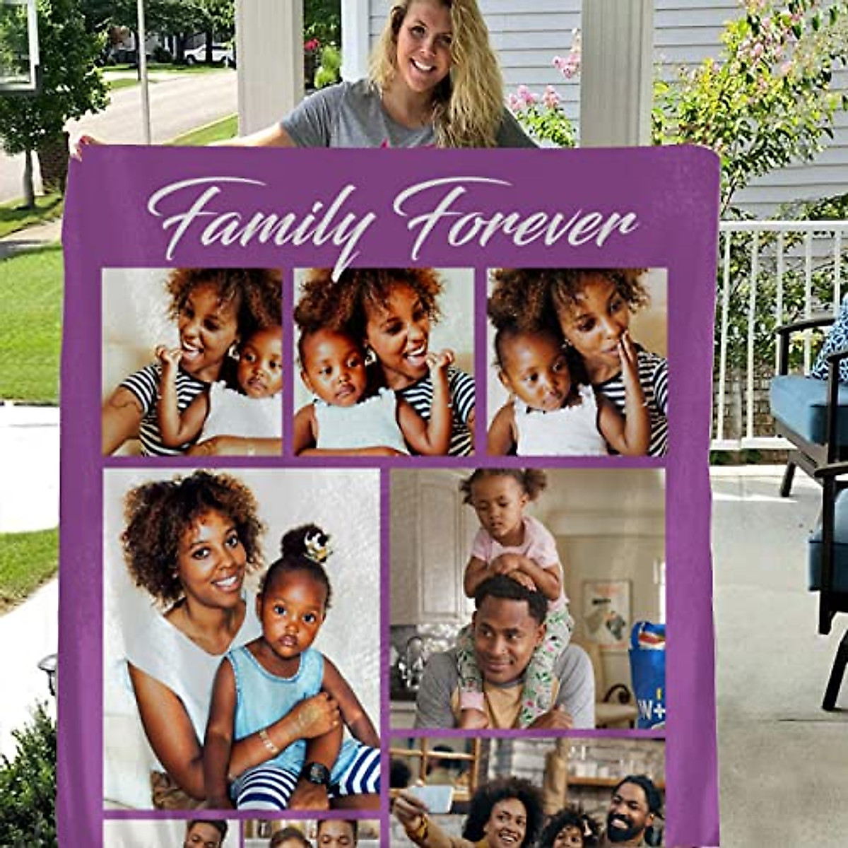 Custom Blanket with Photo Text Personalized Throw Blanket Customized Picture Blanket for Baby Mother Father Adult Friends Lovers Dog Pets Personalized Gift