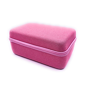 Xcivi Hard Carrying Case for Osmo Fire Tablet Little Starter/Genius Starter Kit with Fire Tablet Base, Storage Organizer for OSMO Fire Base/Numbers/Words/Tangram (Pink)