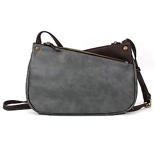 Chala Handbags Wiener Dog Dachshund Criss Cross Crossbody Handbag Purse Grey