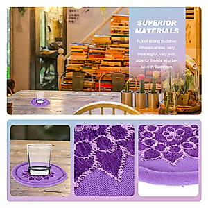 EXCEART 7pcs Singing Bowl Pads Cushion Meditation Sound Bowl Mats Healing Music Instrument Accessory Tibetan Buddhism Art Craft Decoration for Buddha Hall 6FU630814154A4VBHI0V3