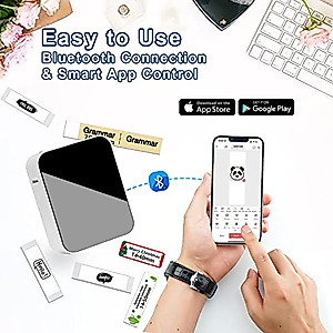 BUTIYOU P15 Label Maker with Tape,Mini Portable Bluetooth Thermal Printer,Multi Creative Label Templates Available for Phone,Easy-Used Office Home Industry Organization USB Rechargeable (White)