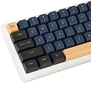 Fogruaden PBT Blue Samurai Keycaps, 163 Keycap Set Double Shot Keycaps, CSA Profile, Custom Keycaps for Cherry Gateron MX Switches Mechanical Keyboard