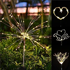 Christmas Lights,Solar Led Lights, Outdoor Lawn Fireworks Lighting, Waterproof Fairy Lights, Suitable for Home Garden Christmas Decor, 120Leds 40Strings