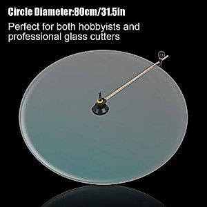 Heavy-Duty Glass Cutter, 6 Wheel Compasses Circular Cutting Cutter with Suction Cup Circle(80cm)