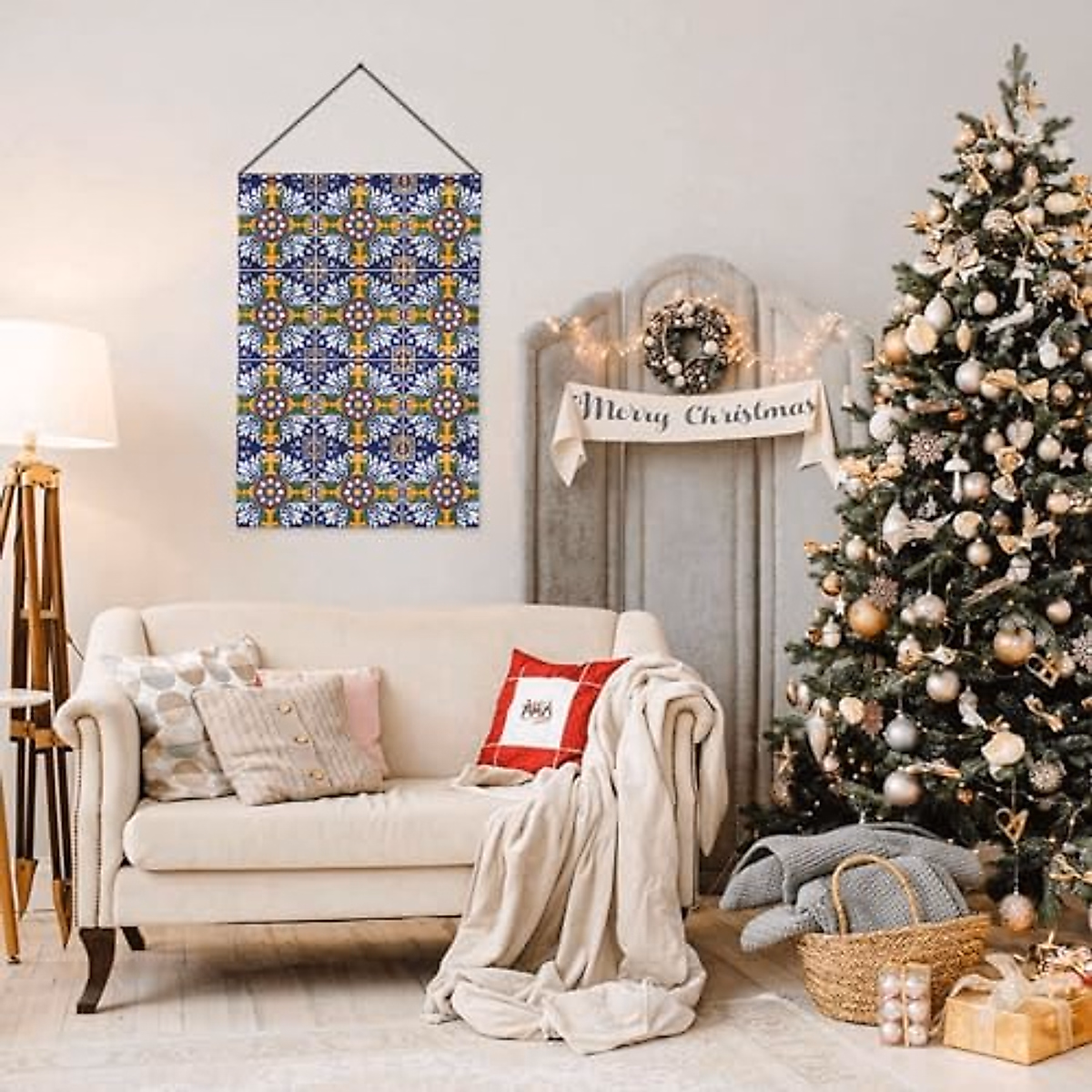 Mexican Talavera Tile Pattern Garden Flag - Vibrant Double Sided Garden Flag - Yard Decorating Flag Garden Flag Decoration - Outdoor Flag Decorator'S Favorite