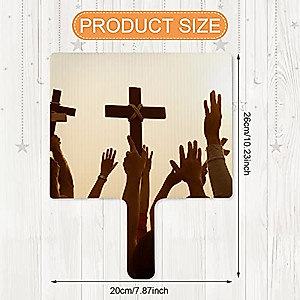 Amyhill 24 Pieces Blank Plastic Hand Fans Photo Fans Waterproof Fans Church Fans for DIY Crafting Painting Hand Held Parlor Fans Paddle Fans for Women Wedding Guests