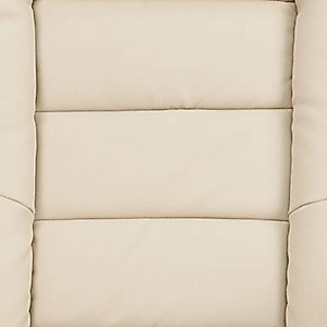 Flash Furniture Bali Contemporary Multi-Position LeatherSoft Recliner Chair with Ottoman, 360-Degree Swivel Recliner Chair/Ottoman Set, Beige