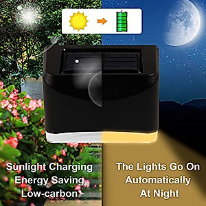 MAGGIFT 12 Pack Solar Deck Lights, Outdoor Solar Powered Fence Step Lights, Deck Lights Waterproof Outside Night Lights Decor for Steps Stairs Walkway Garden Fences Wall, Warm White