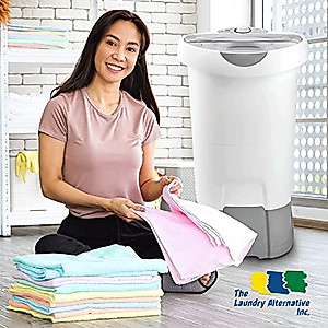 The Laundry Alternative Poseidon Portable Washer - Small Washing Machine for Apartment Living & RV Travel with Real Agitator & Innovative Foldable Design - Compact Washer Ideal for Limited Spaces