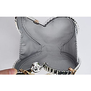 TOKYO-T Gold Evening Purses and Clutches for Women Seashell Crossbody Shiny Bag Chain