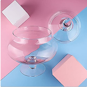 Livejun Glass Apothecary Jars Clear candy Buffet Display Small Elegant Storage Jars Decorative cookies Storage Clear Glass Canisters for Kitchen Wedding Party Set of 2