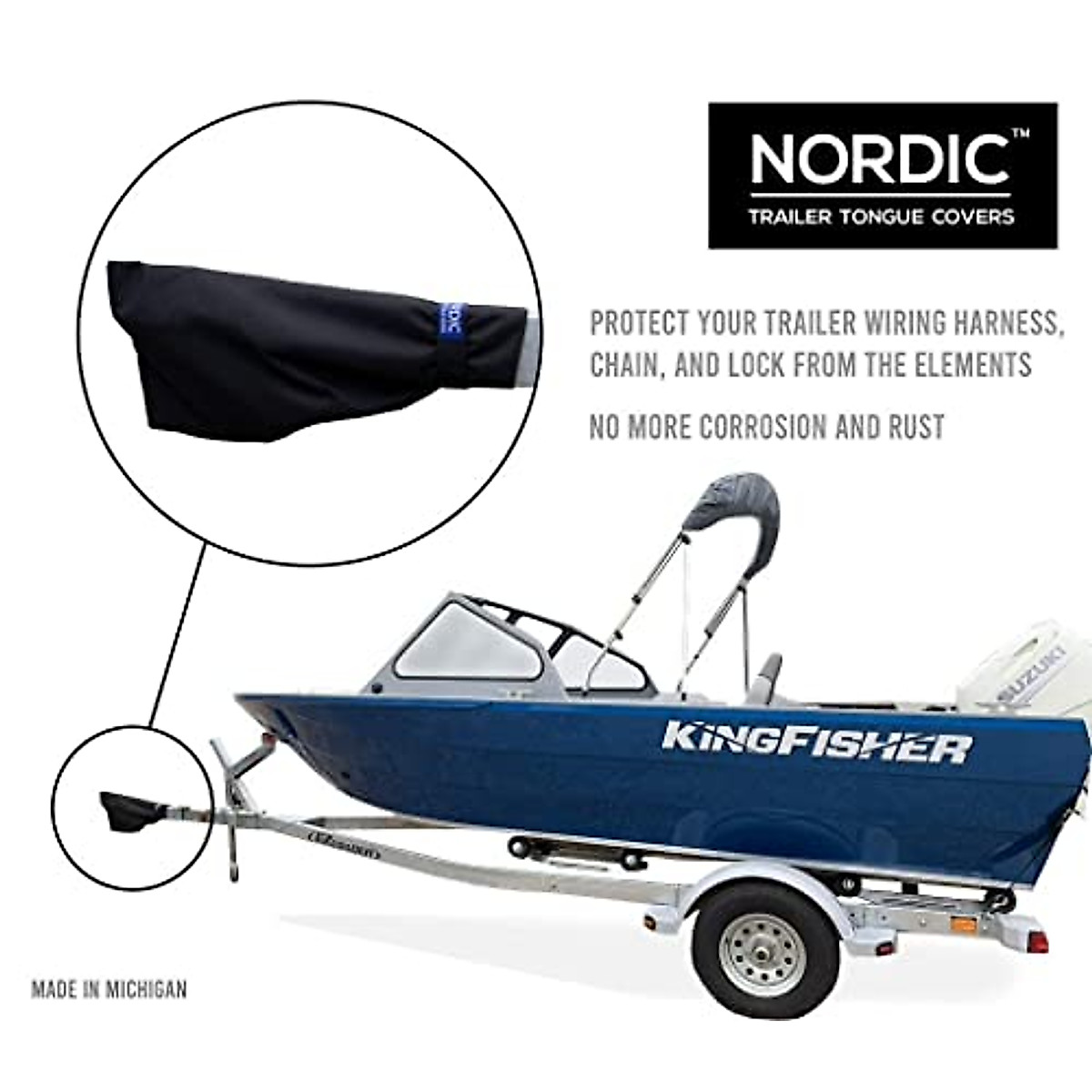 Trailer Tongue Cover - 28" x 14" - Protection from Ice, Snow, Rain - Trailer Lock Cover