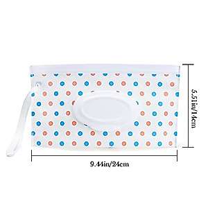 6 Pack Baby Wet Wipe Dispenser, Portable Refillable Wet Pouch Bags Baby Wipe Container, Baby Travel Wipes Holder Carrying Case (Color2)