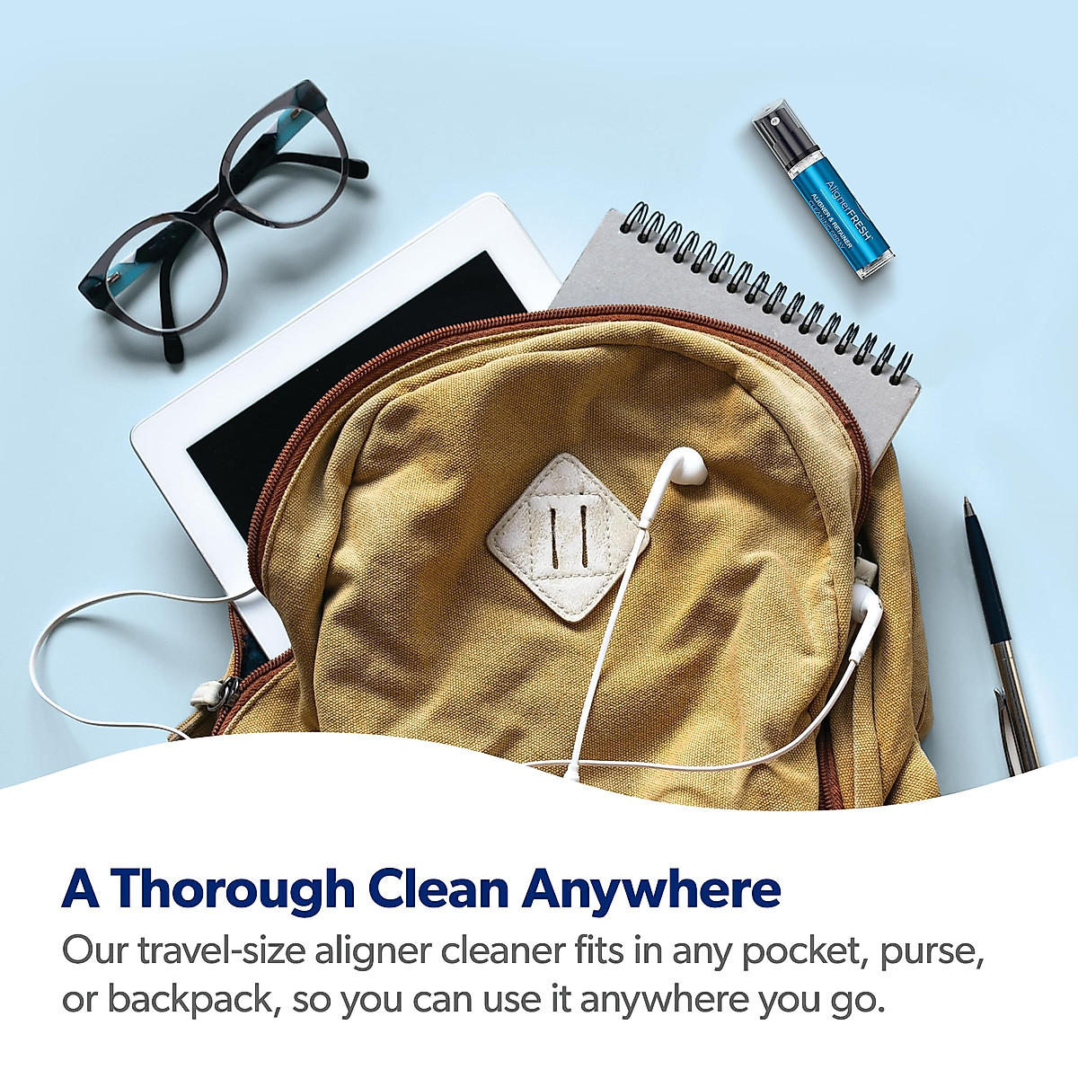 EverSmile AlignerFresh Cleaning Spray for Invisalign and All Clear Aligners and Retainers – On-the-Go Cleaning & Teeth Whitening, Kills Bacteria, Fights Bad Breath – Mint Flavor, 10ml (2 Pack)