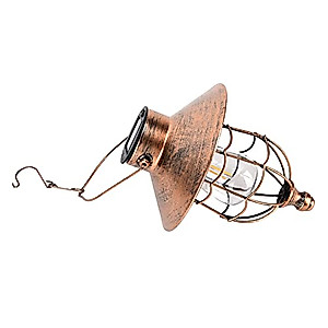 Outdoor Solar Lanterns, Vintage Solar Lights Waterproof Metal Vintage Solar Powered Lights for Garden Patio