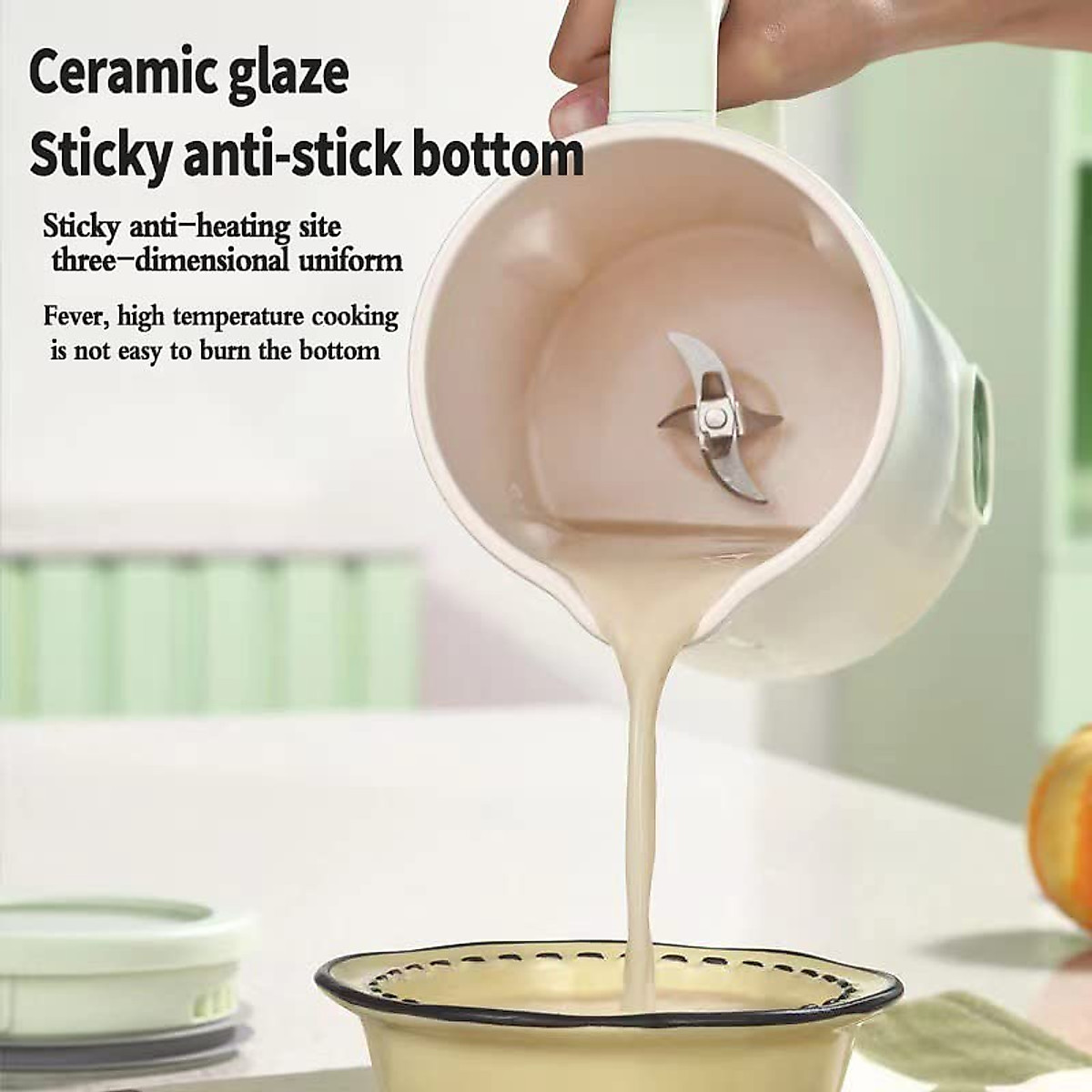 LMFUEN Automatic Soy and Nut Milk Maker,27oz/800ml,Food Processor,Rice Paste,Juice,Baby Food Hot Blender, Smoothie,Corn,Crushing Ice,Delay Start/Keep Warm & BPA Free (Green)