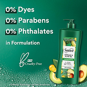 Suave Professionals Shampoo Avocado + Olive Oil, 28 oz, Pack of 4