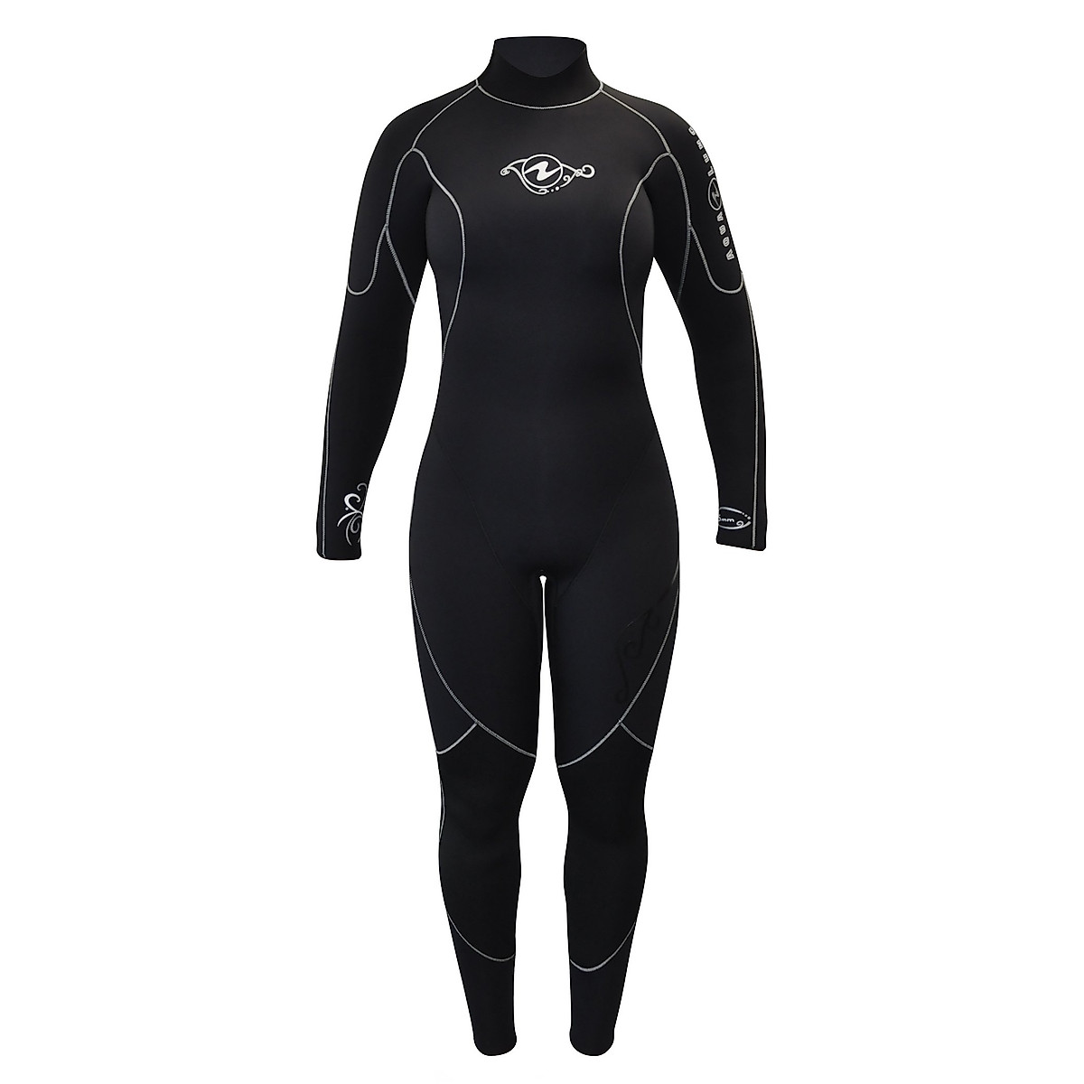 Aqua Lung Aquaflex Wetsuit Womens, Black/Charcoal, Size 6
