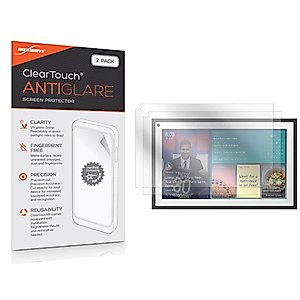BoxWave Screen Protector Compatible with Amazon Echo Show 15 - ClearTouch Anti-Glare (2-Pack), Anti-Fingerprint Matte Film Skin for Amazon Echo Show 15