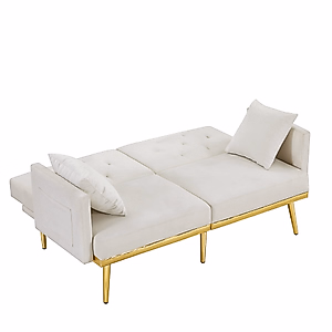 Eafurn Loveseat Futon Sofa Bed Sleeper Couch