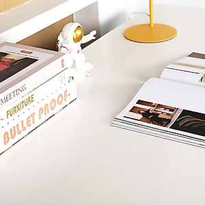 AIMEZO 47 x 24 inch Table Top Solid One-Piece Table Top Universal Desk Top for Standing and Sit to Stand Height Adjustable Desk FramesWhite