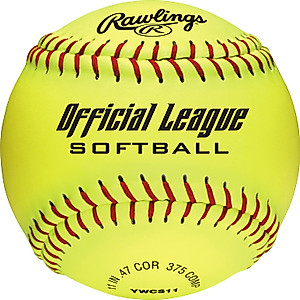 Rawlings | Official League Recreational Softballs | YWCS11 | 11" | 6 Count