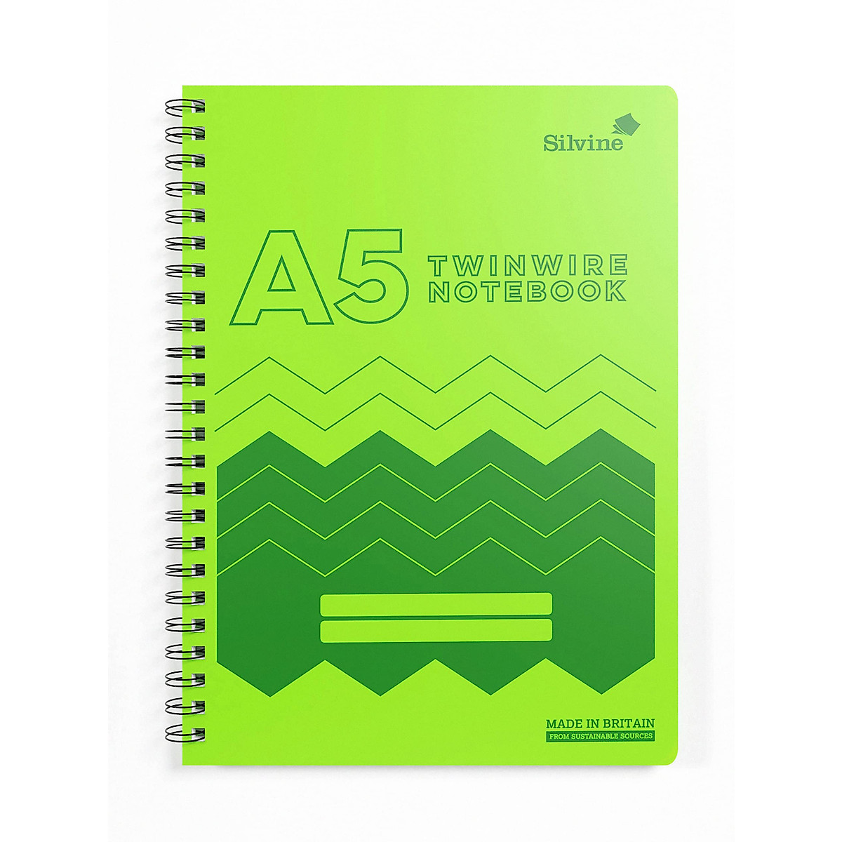 Silvine A5 Wirebound Notebook with 160 Lined Pages and Durable polyprop Covers. [Assorted Pack of 10],POLYA5AC