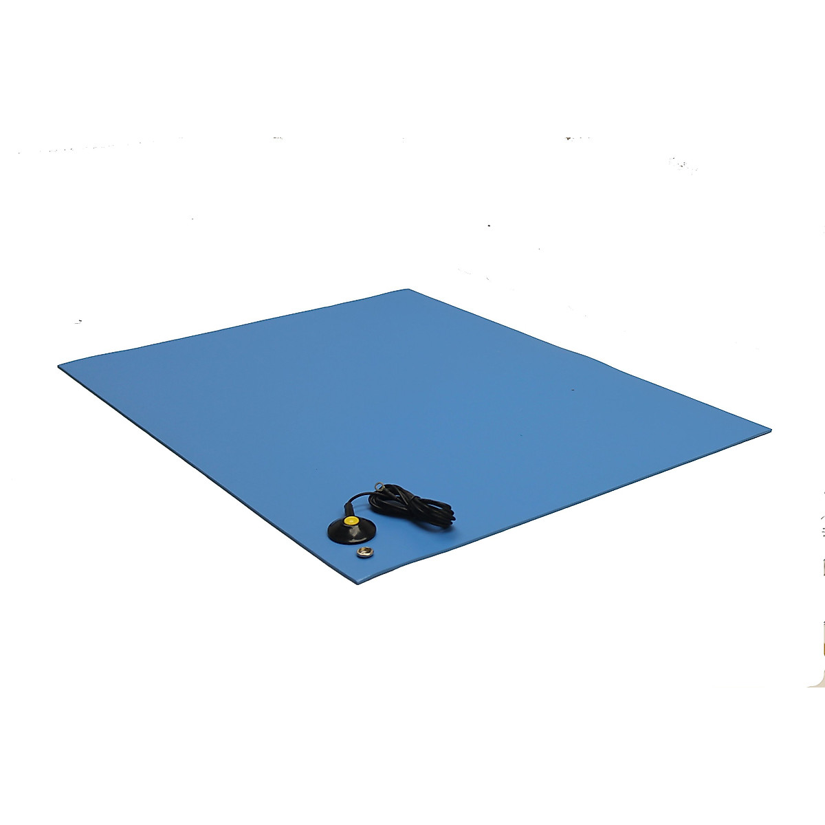 ESD Mat with a Grounding Cord, Three Layer Vinyl, 24" X 48" (2' Wide x 4' Long x 0.125" Thick), Blue