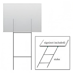 8 Pack Heavy Duty Metal H-Stakes H Frame Wire Stakes, 17.4'' x 7'' Yard Sign Stake for 4mm Corrugated Signs