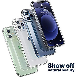 Mkeke Compatible with iPhone 12 Case/Compatible with iPhone 12 Pro Case, Clear Shockproof Protective Phone Cases Slim Thin Cover for iPhone 12/12 Pro 6.1 inch Released in 2020