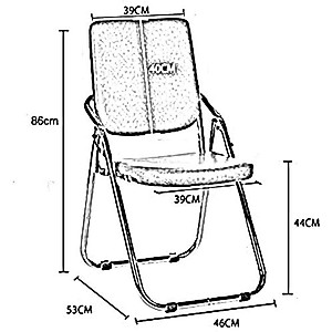 Sun Lounger Garden Chairs Foldable Deck Chair Chairs Folding PU Padded, Easy Storage Desk Seat Outdoor Balcony Terrace Office Portable Backrest (Color : Plating Black)