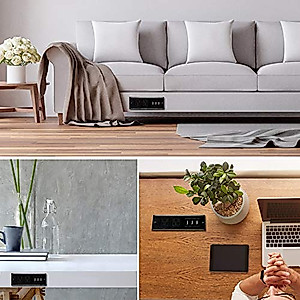 Conference Recessed Power Strip Socket with USB Ports,Table Power Strip,Desktop Charging Station with 2-Outlets and 3 USB Ports(Max 3.5A)