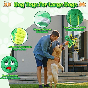 loncoldy Squeaky Dog Toys for Large Dogs, Plush Dog Toys to Keep Them Busy, Large Dog Toys for Aggressive Chewers, Crinkle Dog Toy, Tug of War Octopus Dog Toy for Large Medium Small Dogs